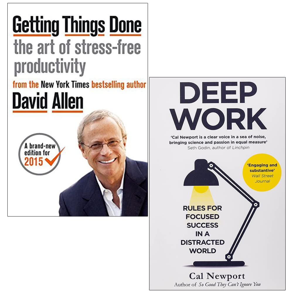 Getting Things Done David Allen & Deep Work Cal Newport 2 Books ...