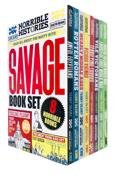Horrible Histories Savage 8 Books Collection Set by Terry Deary ...